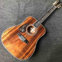 China Custom KOA 12 Strings Left Handed KOA Wood Acoustic Guitar for sale