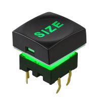 Quality 15x15 LED Push Button Switch 30mA 30VDC With Sculptured Cap for sale