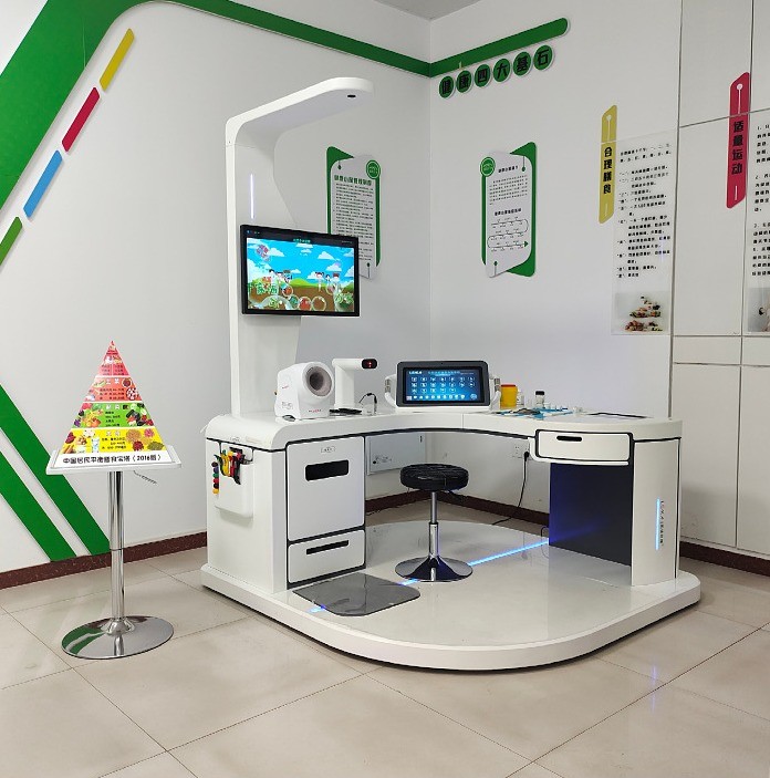 Quality Data Transmission Medical Health Checkup Kiosk with AC100-240V Power Supply and for sale