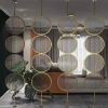 china Home Interior Standing Metal Room Divider Round Metal Glass Room Divider
