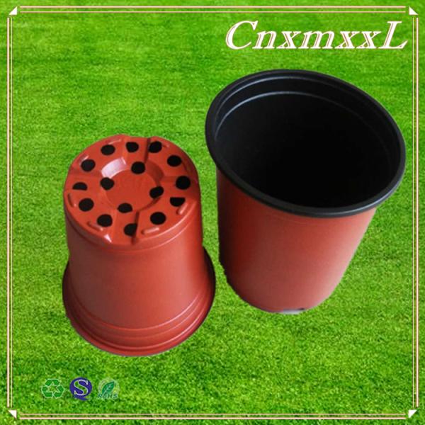 Quality Lightweight 1 Gallon Plastic Flower Pots 18.5cm For Leek Seedling for sale