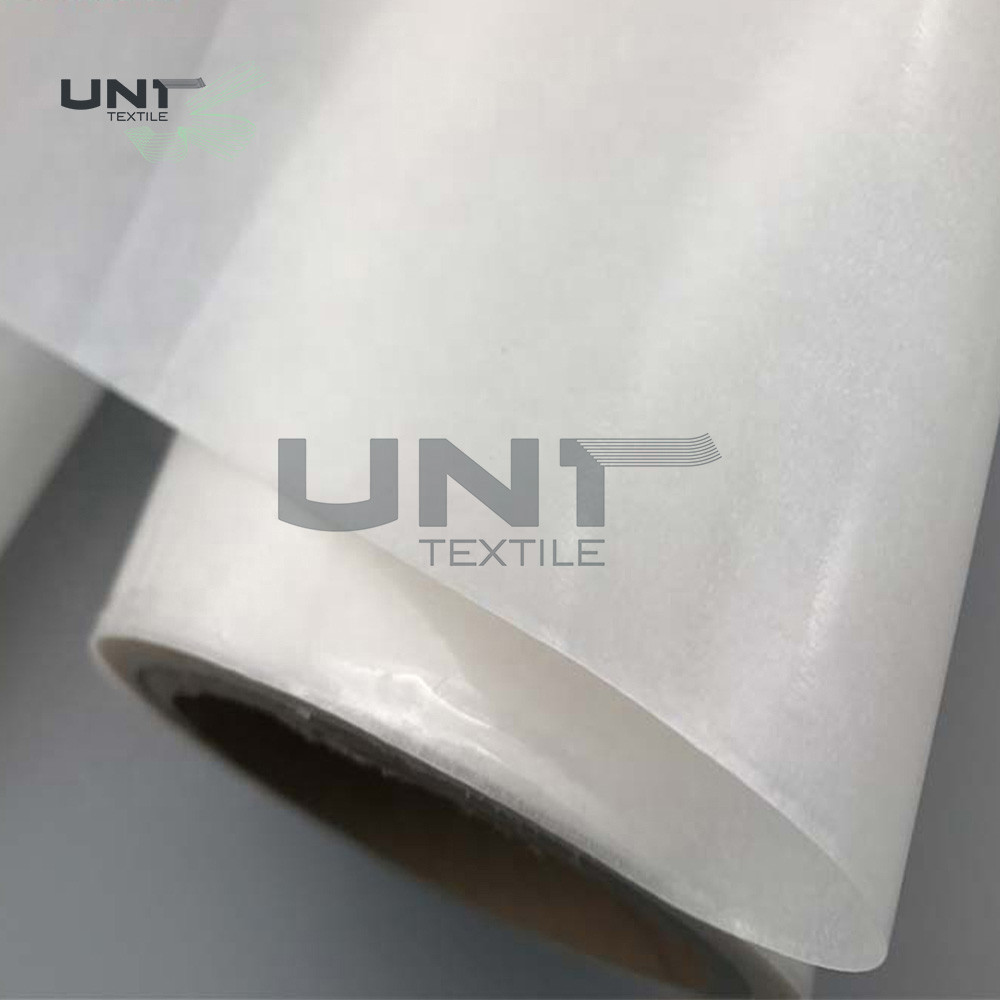 Quality 0.1mm Transparent Fusible Web Textile Fabric With Strong Bond Strength for sale