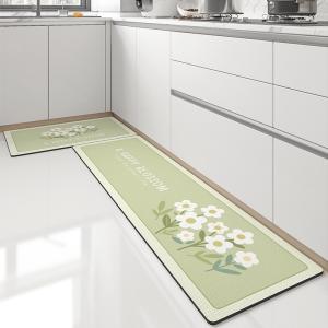 Quality Square Kitchen Floor Mats 45*75cm /45*150cm Waterproof Anti-Slip PVC Bathroom for sale