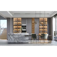 Quality Plywood Particle Board Modern Kitchen Island With Drawers And Cabinets / Rta for sale