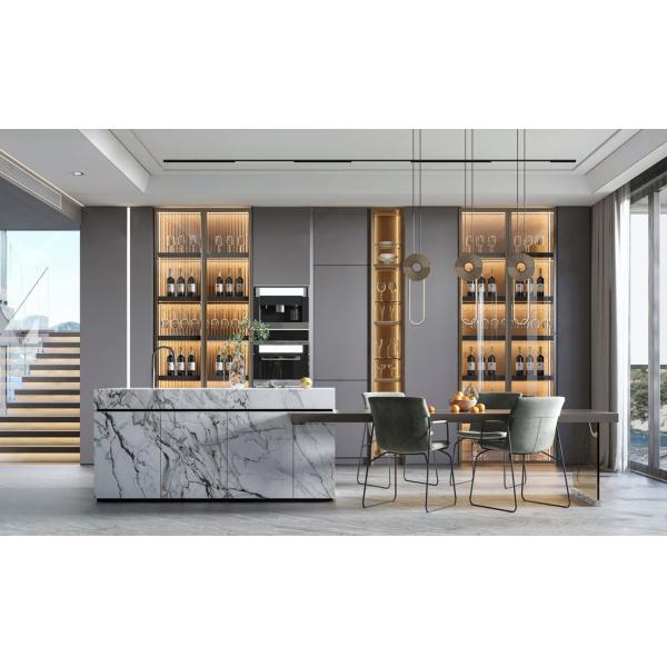 Quality Plywood Particle Board Modern Kitchen Island With Drawers And Cabinets / Rta Island Cabinets for sale