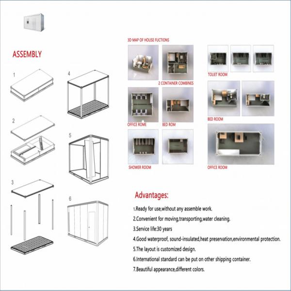 Quality Modern Design Style 40FT Quick Assemble Mini Removable Portable Homes Container for sale