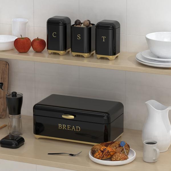 Quality Multifunction Kitchen Counter Top Bread Box Bread Tin Storage Keep Fresh for sale