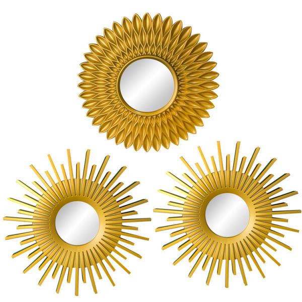 Quality Multi-Functional Modern Gold Round Mirror Wall Art Home Office Decoration for sale