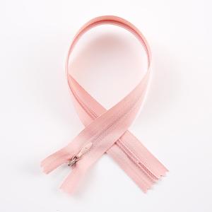 Quality #3 Nylon Pink Invisible Zipper Seamless Look Sport Zipper For Sewing for sale