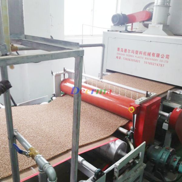 Quality Single-screw PVC Coil Mat Extrusion Line for Double Color PVC Floor Mat Making Machine for sale