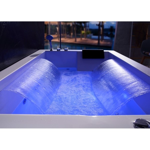 Quality Rectangle Bathtub With Double Waterfall For 2 Person for sale