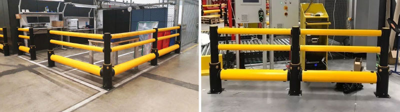 Flexible Pedestrian Barrier  Anti-Collision Guardrails Warehouse Safety Barrier Traffic Guardrails