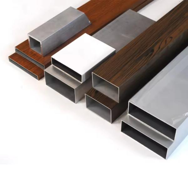 Quality 6063 Aluminum Squeeze Tubes Wood Simulated Surface Aluminium Extrusions Price for sale
