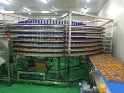 Quality 304 Stainless Steel 10 Minute Retention Continuous Spiral Cooler for sale