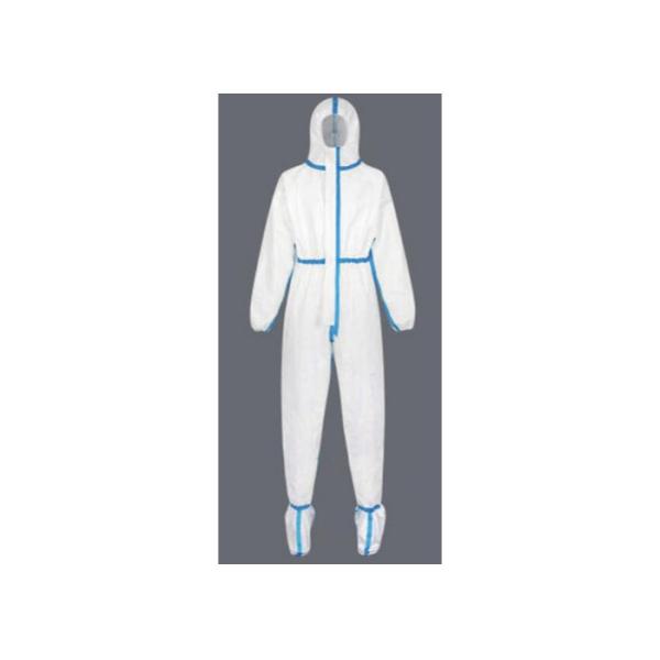 Quality Elastic Waist Hooded Medical Disposable Protective Coveralls for sale