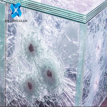 Quality Tempered Bullet Proof Glass Laminated Solid Structure Flat Shape for sale