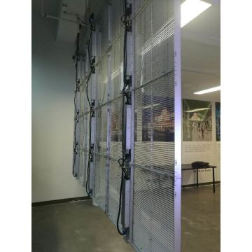 Quality Ultra Thin P10 Transparent Led Display Mesh With 80% Transparency for sale