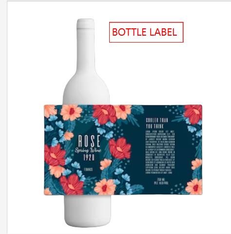 Quality Customizable Glossy Bottle Label Waterproof Beverage Label Printing for sale