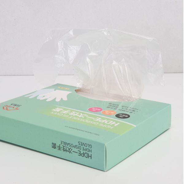 Quality Thick HDPE Clear Plastic Polythene Disposable Food Service Gloves Kitchen Waterproof Household for sale
