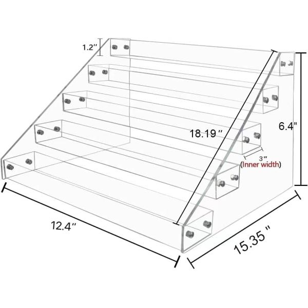 Quality Model Clear Acrylic Display Riser Stand Shelf Customized Layered Transparent 6 for sale