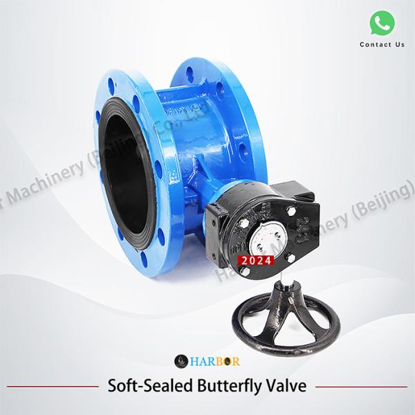Quality DN40-DN1200 Flange Connection Manual Turbine Ductile Iron Butterfly Valve for for sale