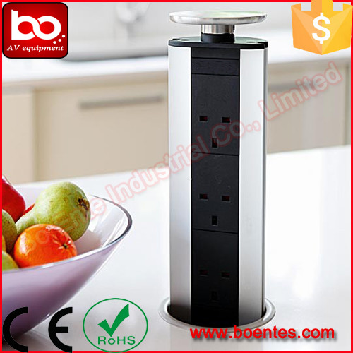 Quality Pull Up Kitchen Worktop Pop Up Socket With USB Charger 33*10*10 Cm for sale