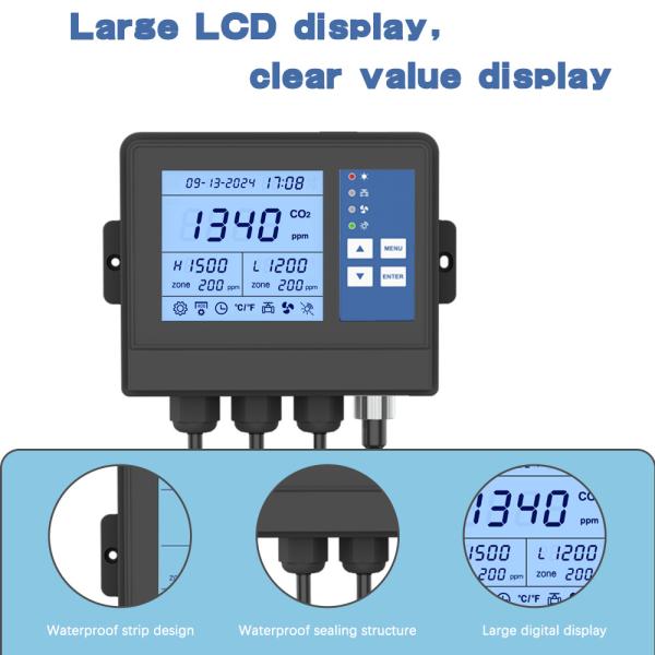 Quality Temperature Planting Greenhouse Co2 Controller Regulators Fan Programmable for sale