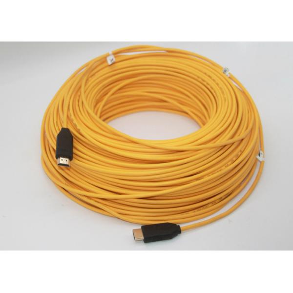 Quality 150m Pure 4K 8K HDMI Active Optical Cable LSZH Yellow Jacket 250mW Consumption for sale