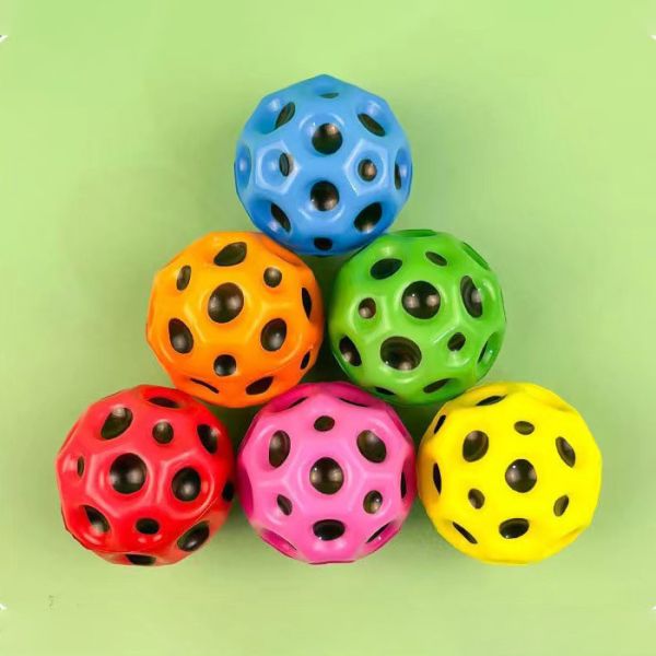 Quality Eco-friendly High Bouncing Moon Shape Anti Relief Ball Toys Space Ball for Kids Play for sale