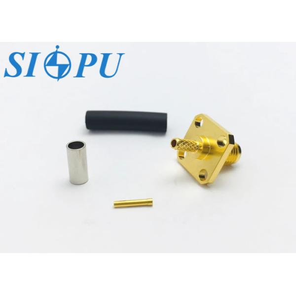 Quality SMA Female RF Coaxial Connector – Flange Mounted, Compatible with RG316/U Cable for sale
