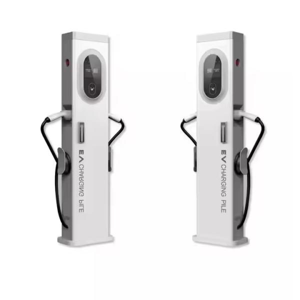 Quality Dual Gun Floor Mounting 32A Evse EV Car Charger Station 3 Phase 14KW 22KW 44KW for sale