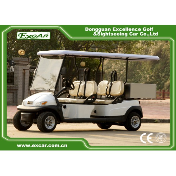 Quality EXCAR White 2 Seats Hotel Buggy Car Electric Utility Golf Carts With Cargo for Transportation for sale
