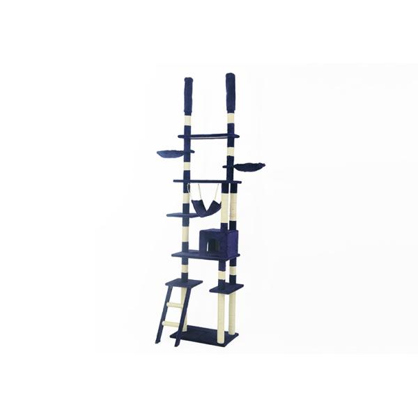 Quality Adjustable Height Cat Scratching Tree , Stylish Cat Tree With Auxiliary Stairs for sale