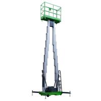 Quality Double Mast Manual Pushing Vertical Lifting Platform For 10m Platform Height for sale