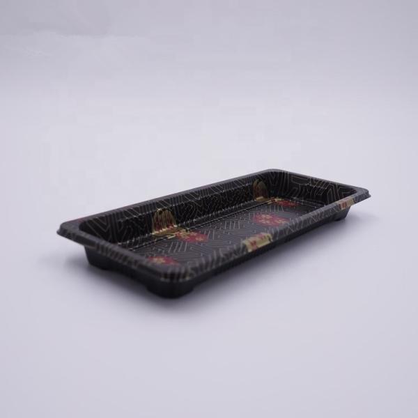 Quality Printed PS Plastic Sushi Tray Recyclable Dustproof for sale