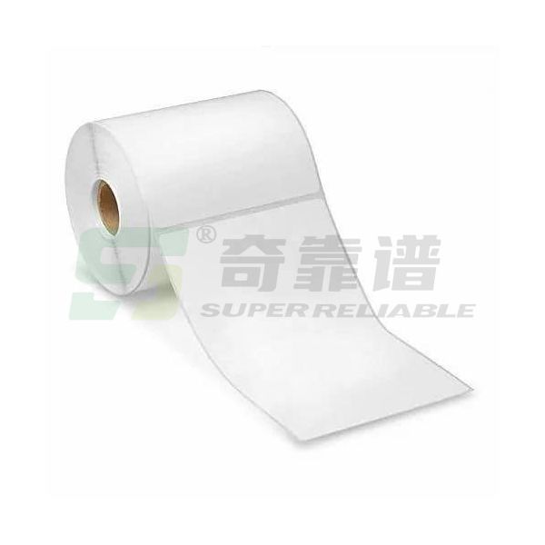 Quality 100mm*150mm adhesive waybill adhesive thermal label blank label in roll with glassine liner for sale
