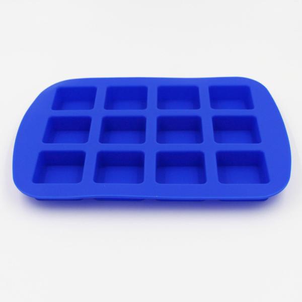 Quality Durable Blue Flexible Ice Cube Trays , Tasteless Personalized Silicone Ice Cube for sale