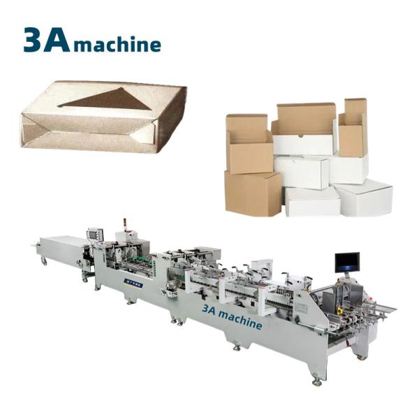 Quality Function 3 Bottom Lock Dual- Automatic Gluing Machine for Cardboard and Corrugated Boxes for sale