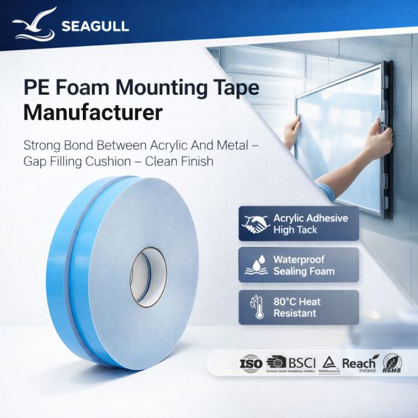Quality Custom Double Sided Mounting Adhesive PE Foam Tape For Sign Panel Fixing Cushioning Sealing for sale