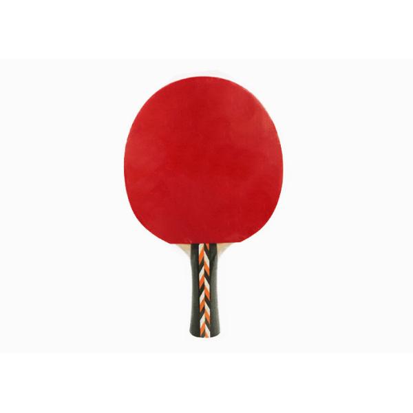 Quality Linden Wood 6mm Table Tennis Bats , Good Ping Pong Paddles With Orange Sponge 1 for sale