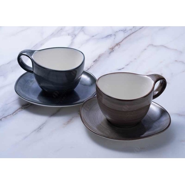 Quality Hand Painted irregular Ceramic Dinner Sets 16Pc For Wedding Party for sale