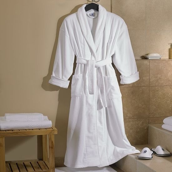 Quality Customized Logo Terry Design Material 100% Cotton Hotel Bathrobe for sale