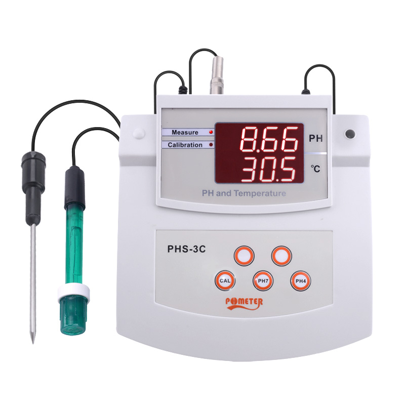 PHS-3C PH Meter front view display