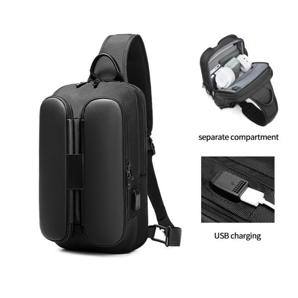 Quality Hot selling custom logo waterproof men fashion shoulder chest crossbody sling bag for men messenger bags for sale