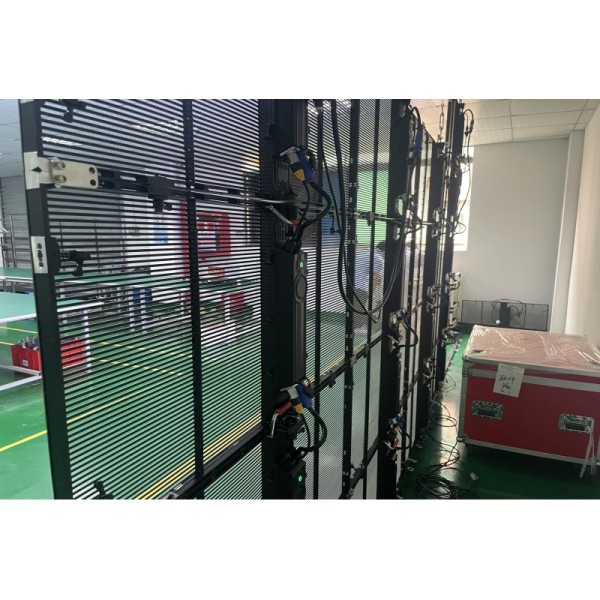 Quality Outdoor LED Grille Screen Big Waterproof Transparent LED Screen for sale