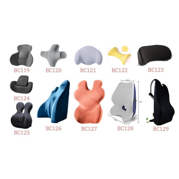 Quality Memory Foam Filling Square Back Support Pillow for Office Chair Ergonomic Design for sale