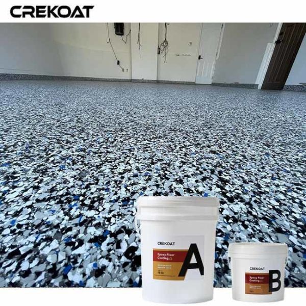 Quality Black Flake Epoxy Floor Repels Stains From Oils , Grease And Other Substances for sale