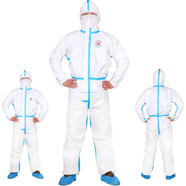Quality OEM EN 14126 Type 4 Microporous Disposable Coverall With Tape for sale
