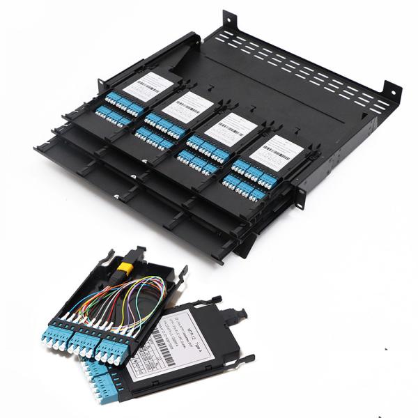 Quality FOC OM3 MTP MPO LC 12 Fiber Optic Cassette Module for sale