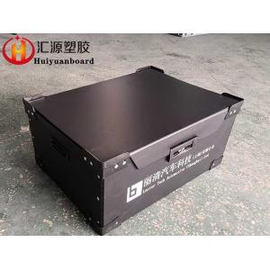 Quality Custom Black Recyclable ESD Corrugated Plastic Box Flame Retardant for sale